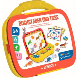 Lernspielzeug Clementoni "Lernbox - Buchstaben und Tiere", bunt, Lernspielzeug, Kinder, Kunststoff, Made in Europe
