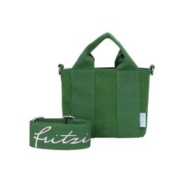 Schultertasche Fritzi aus Preussen "Fritzi Bini Jacky Greenini", Damen, Gr. B/H/T: 20cm x 15,5cm x 7cm, grün, Polyurethan (PU), unifarben, Taschen, mit breitem Webbing-Schulterriemen