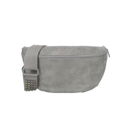 Schultertasche Fritzi aus Preussen "Bum Bag Big Limited Rivet", Damen, Gr. B/H/T: 34cm x 16cm x 11,5cm, stein, Polyurethan (PU), unifarben, Taschen, mit beschlagenen Nietenapplikationen
