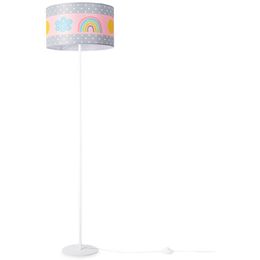 Paco Home Stehlampe »Cosmo 962« E27 Lampe Kinderzimmer Kinderlampe Babyzimmer E27 Regenbogen Sonne Wolken weiß