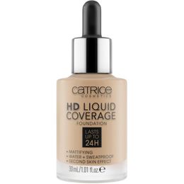 Catrice Foundation »HD Liquid Coverage Foundation« mit leichter Textur Warm Beige 0 Hohe und gleichzeitig natürliche Deckkraft