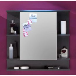Welltime Spiegelschrank »Tias« 1 Stk. tlg. Spiegelschrank mit 1 Tür & 5 Fächern - (B/T/H) 72/20/76 cm Sardegna Rauchsilber