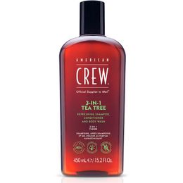 American Crew Haarshampoo »3In1 Tea Tree Shampoo 450 ml« mit Teebaumöl braun Herren-Shampoo von American Crew