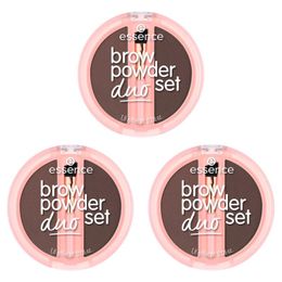 Essence Augenbrauen-Puder »brow powder duo set« Natürliche Definition der Augenbrauen, präzise Anwendung, verblendbar. Dark Leichte, präzise Anwendung