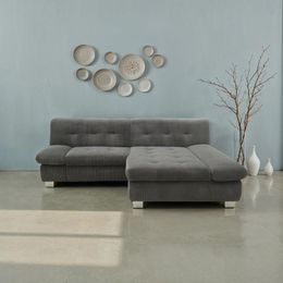 DOMO collection Ecksofa »100031 kompakte Stellmaße, komfortabel und bequem, L-Form« wahlweise mit Bettfunktion und Armteilverstellung. Breite 234...
