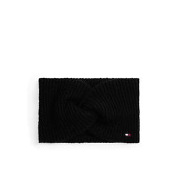 Tommy Hilfiger Stirnband »TH FLAG FLUFFY« flauschig mit Wolle, ca. 20x11 cm, Rippstrick Black