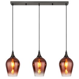 Globo LIGHTING Hängeleuchte »LAVUS« E27 1 Stk. Hängelampe/Pendelleuchte/Höhe kürzbar/Wohnzimmer/Esszimmer rot