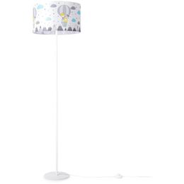 Paco Home Stehlampe »Cosmo 343« E27 Lampe Kinderzimmer Kinderlampe Babyzimmer E27 Heißluftballon Tiere weiß