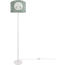 Paco Home Stehlampe »Aleyna 103« E27 Kinderlampe LED Kinderzimmer Lampe Mit Mond-Motiv Deko E27 weiß