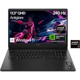 HP Gaming-Notebook »OMEN 17-db1071ng« 43, 94 cm / 17, 3 ′′ AMD Ryzen AI 7 GeForceRTX5060 1.000 GB SSD Shadow Black NVIDIA GeForce RTX 5060 8GB VRAM
