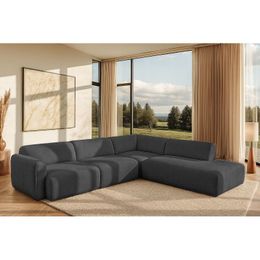 Andas Ecksofa »Myrland« Breite 241 cm, Chenille, Easy Clean Stoff, mit Kaltschaum gray