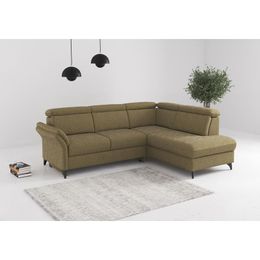 Sit & More SIT&MORE Ecksofa »Glendale, L-Form« inkl. Kopfteilverstellung, wahlweise mit Vorziehsitz und Bettkasten olive