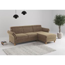 Home Affaire Ecksofa &raquo;Glendale, L-Form&laquo; inkl. Kopfteilverstellung, wahlweise mit Vorziehsitz und Bettkasten 100% Polyester