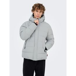 Only & Sons ONLY & SONS Steppjacke »ONSCAYSON PUFFA OTW NOOS« mit Kapuze Mirage Gray XXL XXL Steppjacke von Only & Sons
