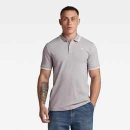G-Star Raw G-STAR Poloshirt »Poloshirt Dunda slim stripe« in Kurzarm-Form grey alloy S S Kurzarm Poloshirt von G-STAR
