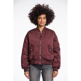 Rino & Pelle RINO & PELLE Bomberjacke »DJENNA« ohne Kapuze mit Reißverschluss und Klapptaschen Chocolate bean and orange 36 36 Blouson für Damen von RINO & PELLE