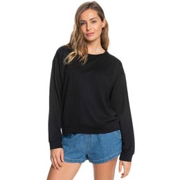 Roxy Sweatshirt »Surfing By Moonlight« Anthracite L L Stoff: Burnout-Sweatstoff
