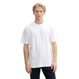 Tom Tailor Denim T-Shirt mit Marken-Frontprint white M M T-Shirt für Herren von Tom Tailor Denim