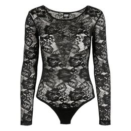 Urban Classics Body »Damen Ladies Lace Longsleeve Body« black 4XL - US-Größen US-Größen 4XL Bodies für vielseitige Looks