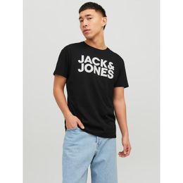 Jack & Jones JACK & JONES Rundhalsshirt »JJECORP mit Logo-Print und klassischem Rundhals« mit Rundhalsausschnitt Black XL XL Herren-T-Shirt von Jack & Jones