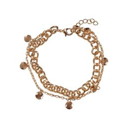Urban Classics Fu&szlig;kette &raquo;Unisex Charmy Anklet&laquo; gold S/M Modische Kn&ouml;chelarmb&auml;nder f&uuml;r trendige Outfits
