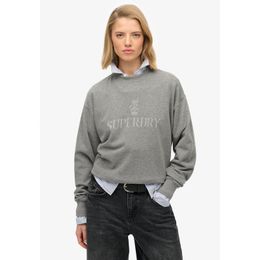 Superdry Sweatshirt »BRITISH DESIGN RELAXED CREW« Charcoal Marl L L Sweater von Superdry
