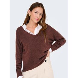 Jacqueline de Yong JDY Pullover 'JDYELANORA' Damen Gr&ouml;&szlig;e XL kastanienbraun