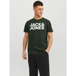 Jack & Jones JACK & JONES Rundhalsshirt »JJECORP mit Logo-Print und klassischem Rundhals« mit Rundhalsausschnitt Mountain View S S Herren-T-Shirt von Jack & Jones