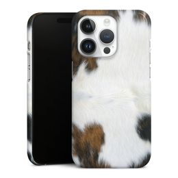 DeinDesign iPhone 14 Pro Handy Premium Case Smartphone Handyhülle Schutzhülle glänzend Cow Skin Cow Fur Premium Case