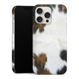 DeinDesign iPhone 15 Pro Max Handy Premium Case Smartphone Handyh&uuml;lle Schutzh&uuml;lle matt Cow Fur Cow Skin Premium Case