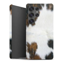 DeinDesign Galaxy S25 Ultra Handy Premium Case Smartphone Handyhülle Schutzhülle glänzend Cow Skin Cow Fur Premium Case