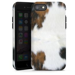 DeinDesign iPhone SE (2020) Handy Panzer Handyh&uuml;lle robuste Outdoor H&uuml;lle Schutzh&uuml;lle matt Cow Skin Fur Cow Tough Case