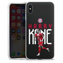 DeinDesign iPhone Xs Max Handy Silikon H&uuml;lle Case transparent Handyh&uuml;lle Fc Bayern M&uuml;nchen Official Licensed Product Harry Kane Silikon Case