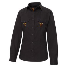 STARS & STRIPES Westernbluse Protect the Family, Yellowstone schwarz Damen XXXL