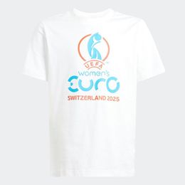 adidas Performance Funktionsshirt 'UEFA Wo's EURO25' Jungen Größe 164 blau / orange / weiß