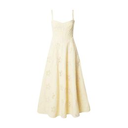 Bardot Kleid 'LILAH' Damen Gr&ouml;&szlig;e 42 pastellgelb / wei&szlig; Winterkleid