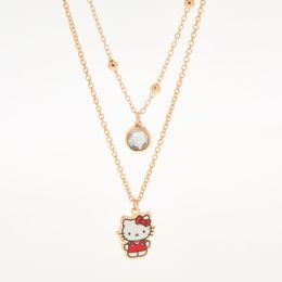 2-teiliges goldfarbenes Hello Kitty Schmuckset