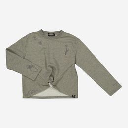 Scotch & Soda Graues Sweatshirt mit glänzenden Elementen