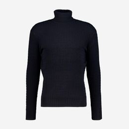 Schwarzer Pullover mit Rollkragen
