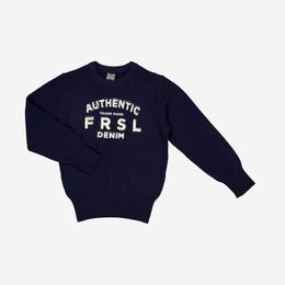 Freesoul Dunkelblauer Pullover aus Wollmischung