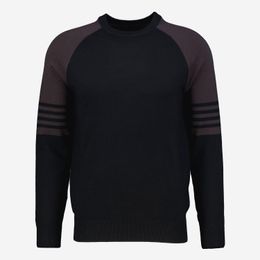 John Richmond Schwarzer Pullover mit Streifenmotiv