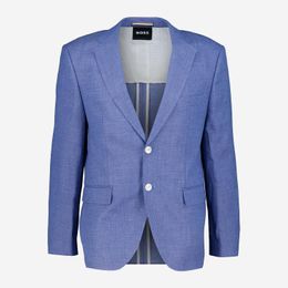 BOSS Blauer Janson Flaps Blazer aus Schurwollmischung