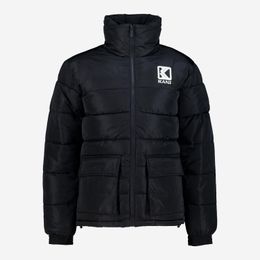 Karl Kani Schwarze Pufferjacke mit Logostickerei