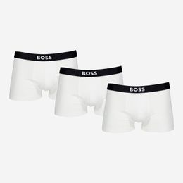 BOSS 3er-Pack weiße Boxershorts aus Baumwollstretch