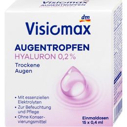 VISIOMAX Augentropfen mit 0,2% Hyaluron, ohne Konservierungsmittel (15x0,4 ml)