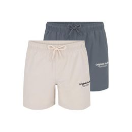 Jack & Jones JACK & JONES Badeshorts 'JPSTNAXOS' Herren Größe XXL ecru / graphit