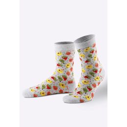 wäschepur wäschepur Damen Damen-Socken, hellgrau-meliert-weiß, Größe 35-38