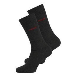 Hugo Socken Herren Größe 39/42 dunkelgrau / rot