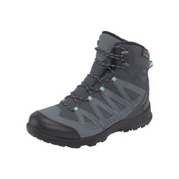 Wanderschuh Salomon "WOODSEN 2 TS CSWP W", Damen, Gr. 37, blau (blaugrau), Synthetik, Textil, Schuhe, wasserdicht