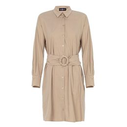 Jimmy Sanders Blusenkleid Damen Größe 44 beige Winterkleid